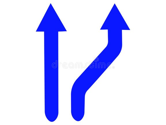 Staight and bend arrow stock illustration. Illustration of presentation ...