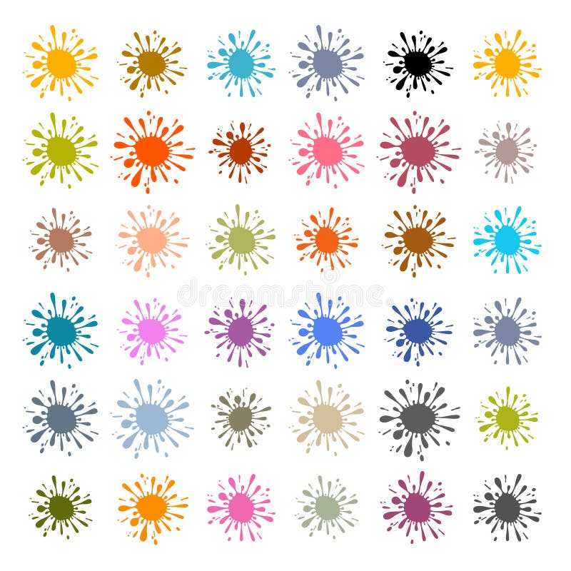 Stain - Blot Set Illustration Stock Vector - Illustration of abstract ...