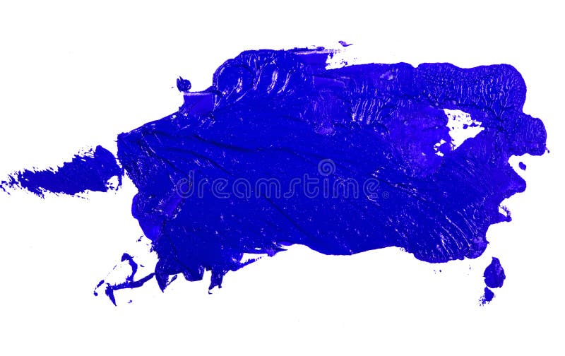 Stain of Blue Oil Paint on a White Stock Image - Image of painter, blue ...