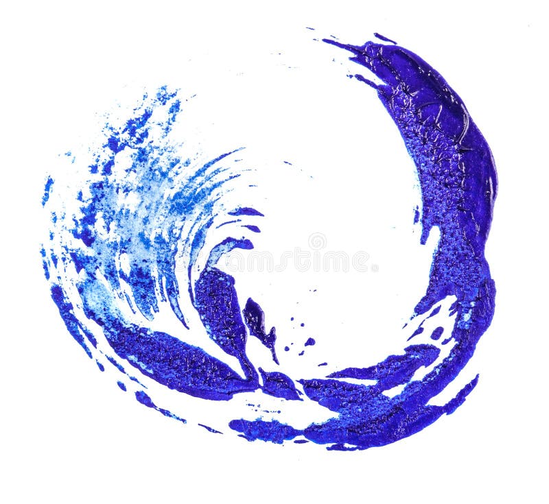 Stain of Blue Oil Paint on White Stock Photo - Image of painting ...