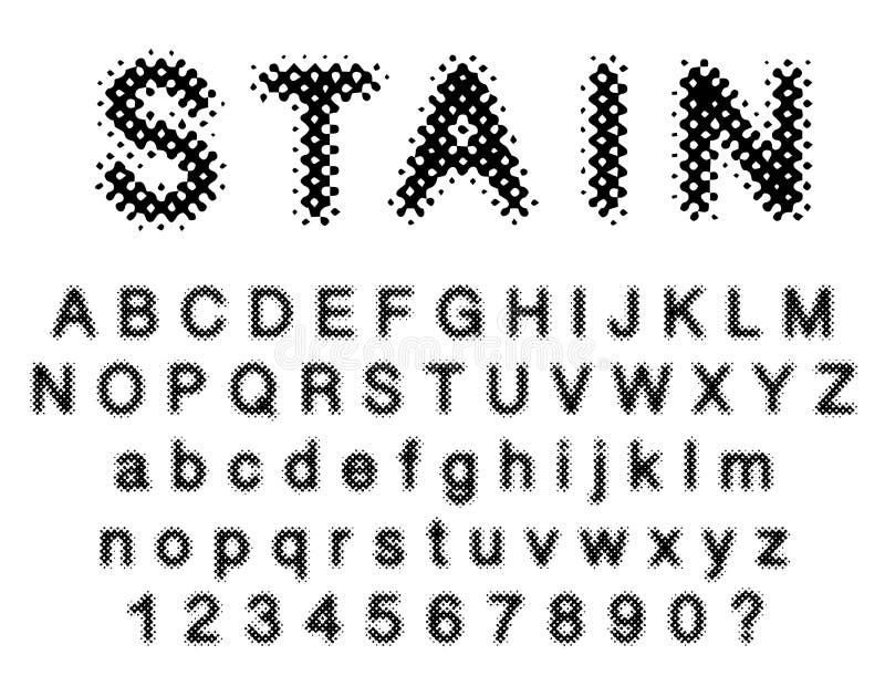 Stain font stock vector. Illustration of calligraphy - 132281808