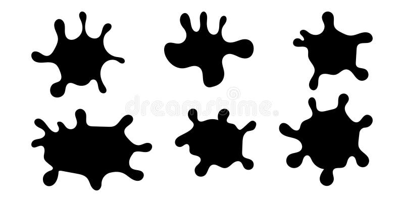 Stain Icon, Ink Stain, Dirt Symbol, Silhouette of Stain Splash, Mud ...