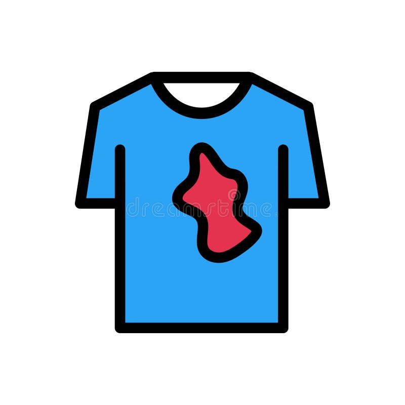 Stain Vector Line Colour Icon Stock Vector - Illustration of black ...