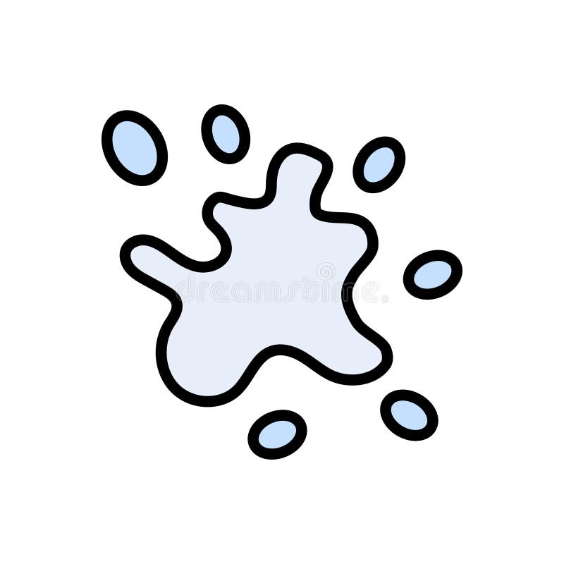 Stain Vector Line Colour Icon Stock Vector - Illustration of spatter ...