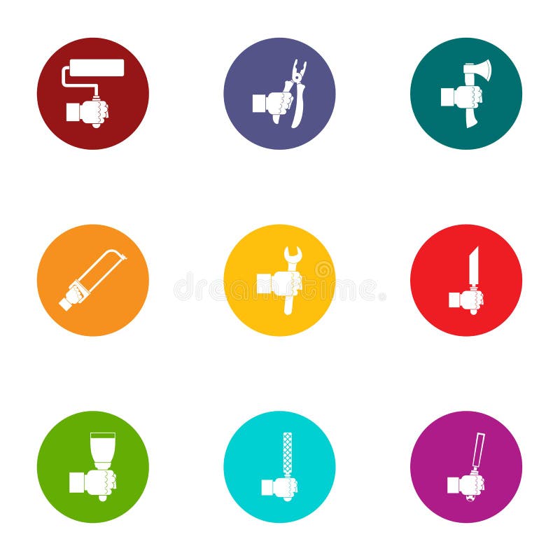 Stain Icons Set, Flat Style Stock Vector - Illustration of architecture ...