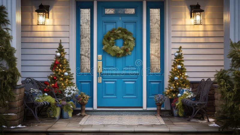 Stained doors front stock illustration. Illustration of exterior ...