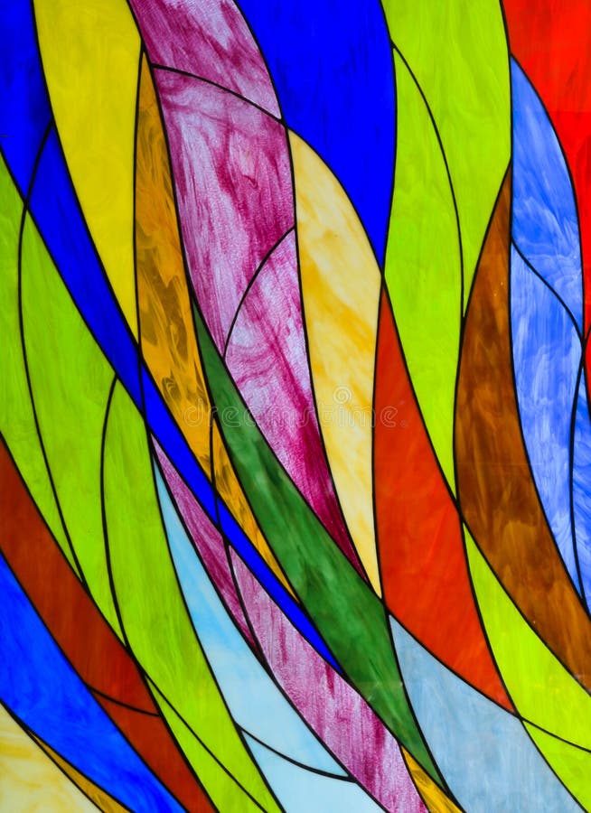 Stained Glass with Diamond Pattern Stock Image - Image of rhombus ...