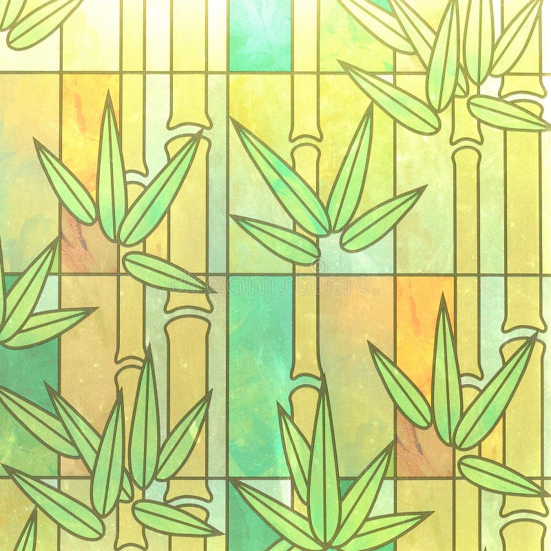 Stained Glass with Bamboo Texture Stock Photo - Image of craftsmanship ...