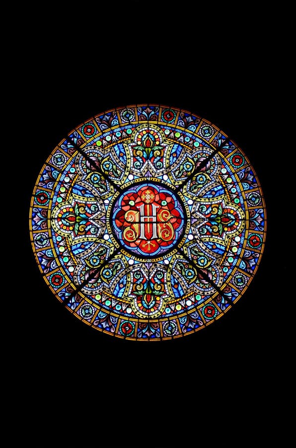 Stained Glass in a Cathedral Stock Photo - Image of circular, mosaic ...