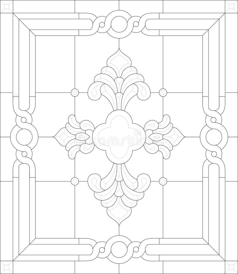 Stained Glass Designing Vector CDR Stock Vector - Illustration of ...