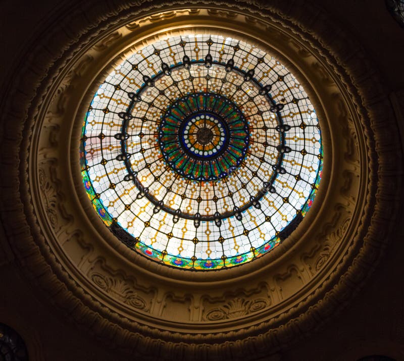 Stained Glass Circular Roof Stock Image - Image of roof, mandala: 117294171