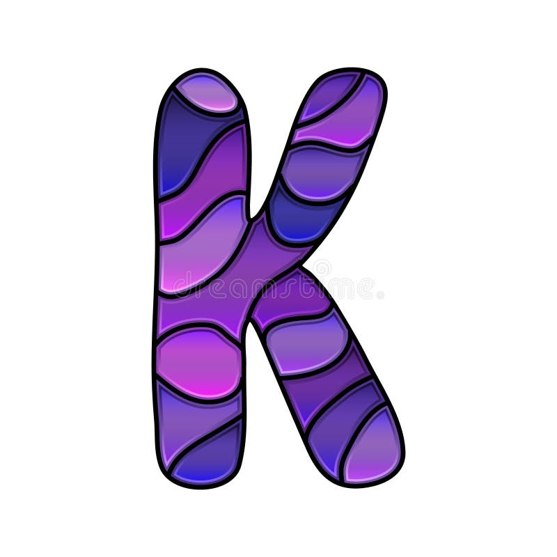 Stained Glass Font, Letter K Stock Illustration - Illustration of ...
