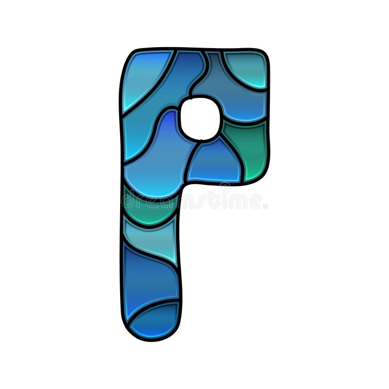Stained Glass Font Letter P Stock Illustrations – 6 Stained Glass Font ...