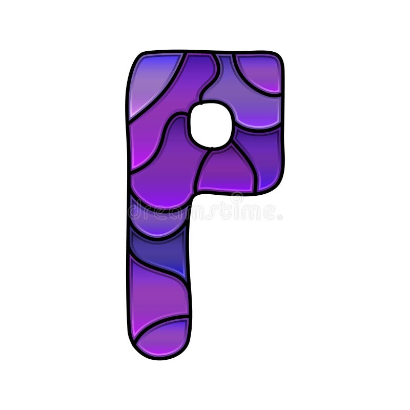 Stained Glass Font Letter P Stock Illustrations – 6 Stained Glass Font ...