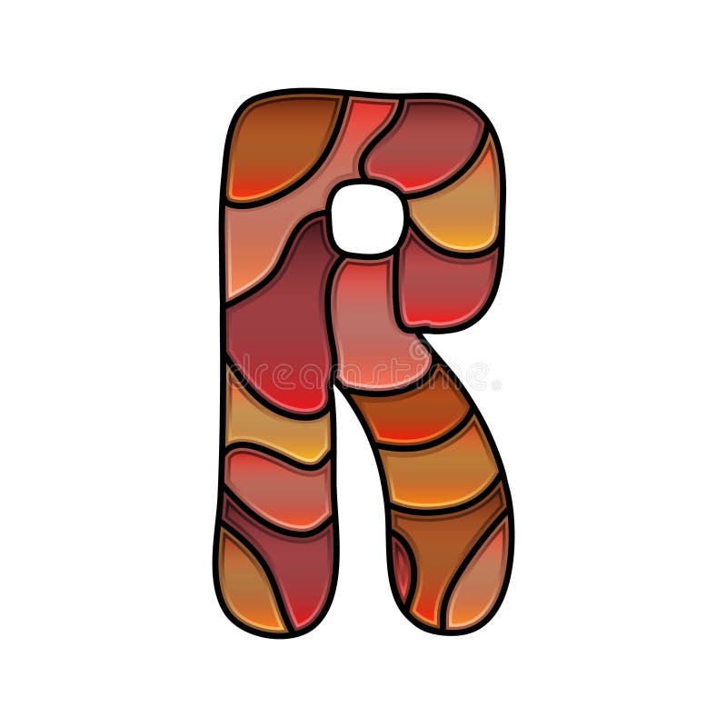 Stained Glass Font Letter R Stock Illustrations – 7 Stained Glass Font ...