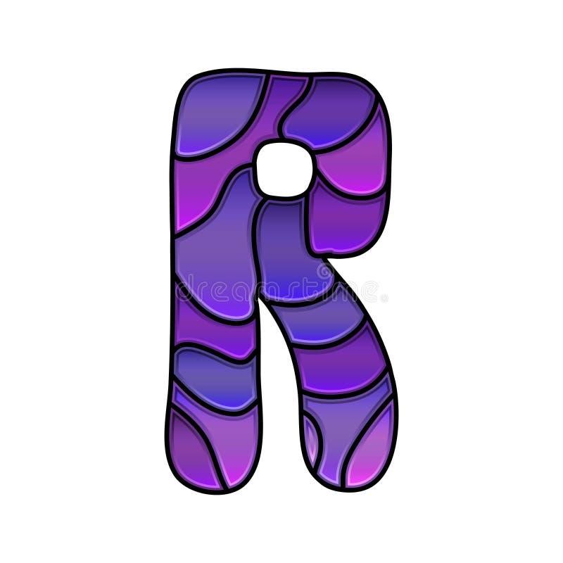 Stained Glass Font Letter R Stock Illustrations – 7 Stained Glass Font ...