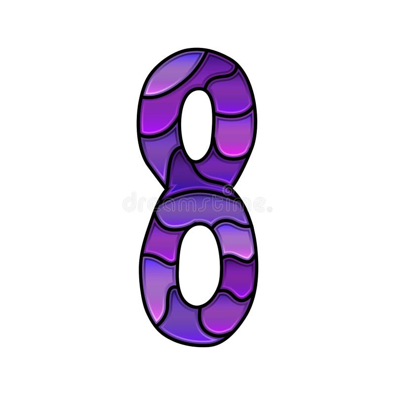 Stained Glass Font Number Eight Stock Illustrations – 7 Stained Glass ...