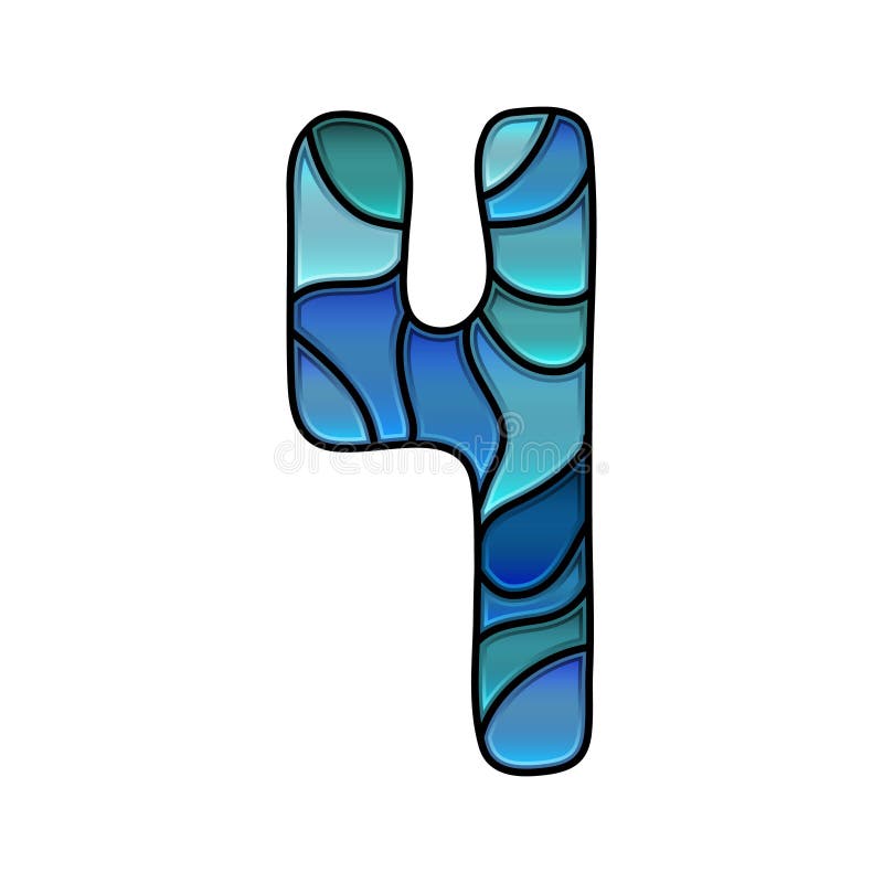 Stained Glass Font Number Four Stock Illustrations – 8 Stained Glass ...