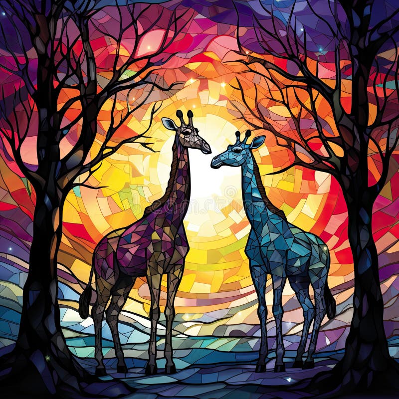 Giraffe Stained Glass Patterns Stock Photos - Free & Royalty-Free Stock ...