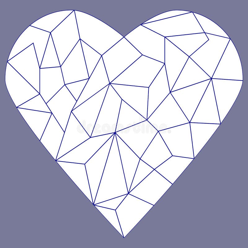 Stained glass heart stock illustration. Illustration of glass - 86543219