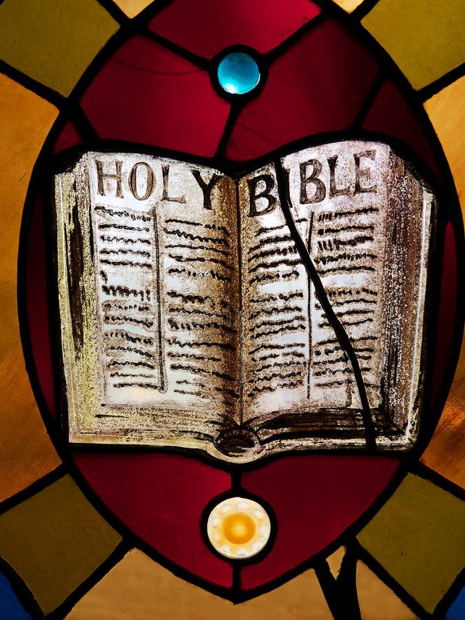 Stained Glass Holy Bible stock image. Image of ornate - 30715797