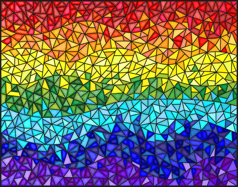 Stained Glass Illustration Abstract Background , the Colored Elements ...