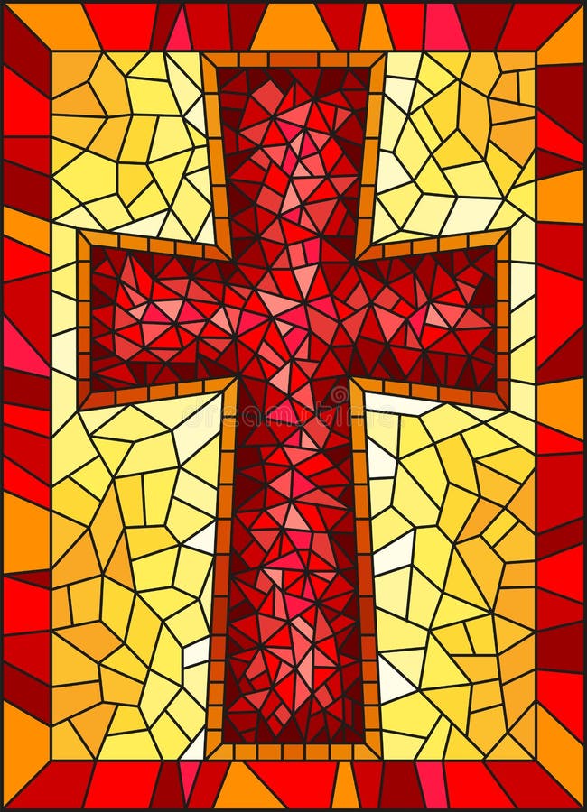 Stained Glass Illustration On Religious Themes Stained Glass Window In