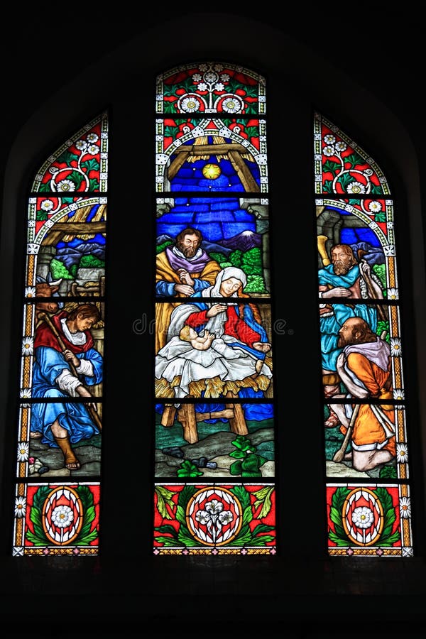 Stained Glass Inside Church Editorial Image - Image of religion, temple ...