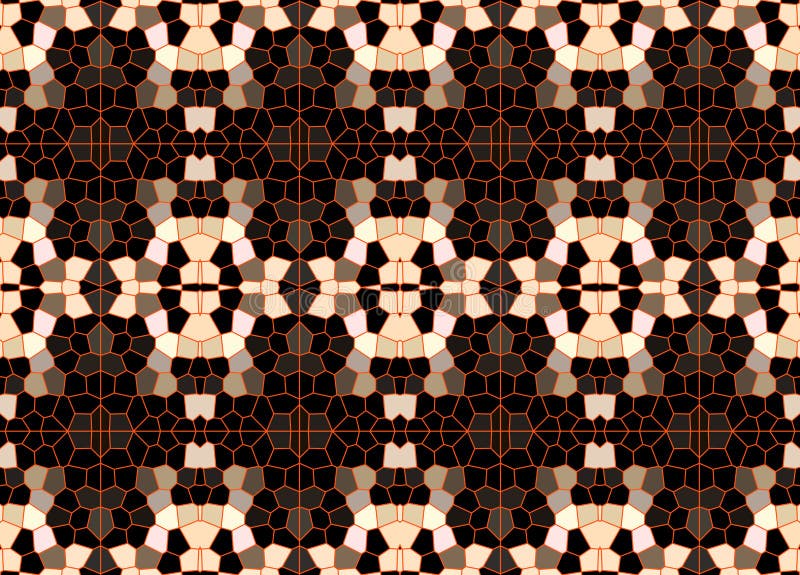 STAINED GLASS PATTERN with BLACK, BEIGE and CREAM COLORS Stock ...