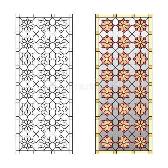 Simple Stained Glass Pattern Stock Illustrations – 2,124 Simple Stained ...