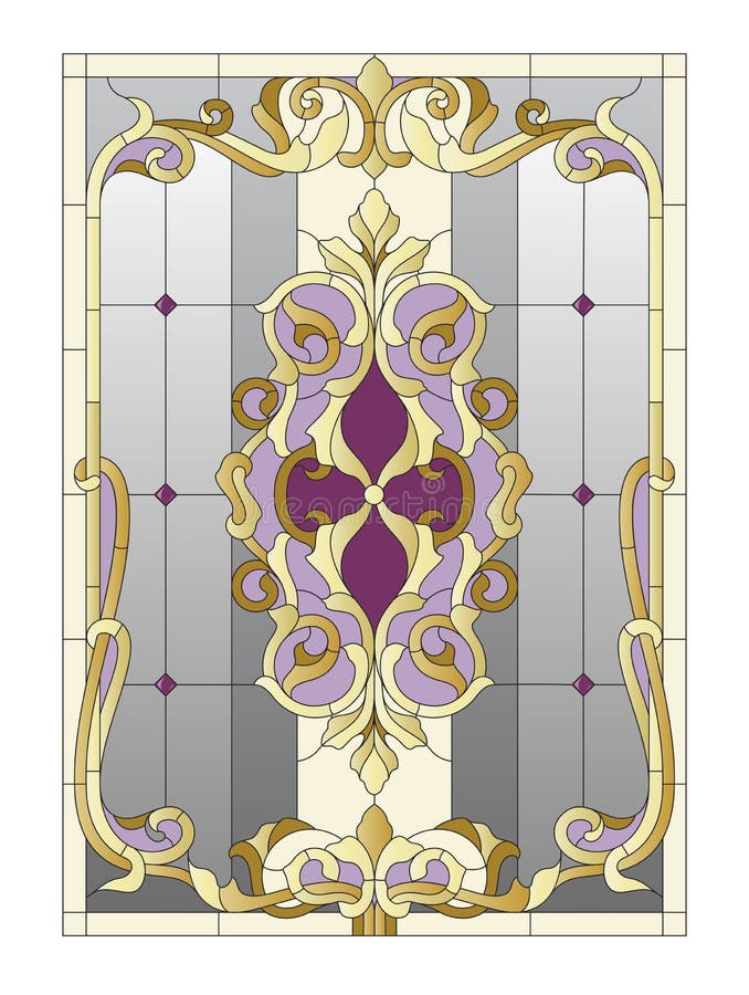 Stained glass pattern stock illustration. Illustration of guilloche ...