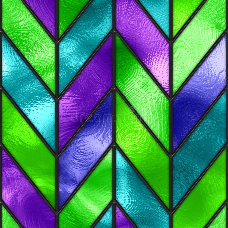 Stained Glass Seamless Texture with Geometric Pattern for Window ...