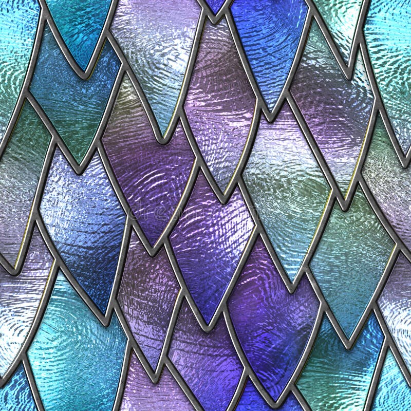 Stained Glass Seamless Texture with Geometric Pattern for Window ...