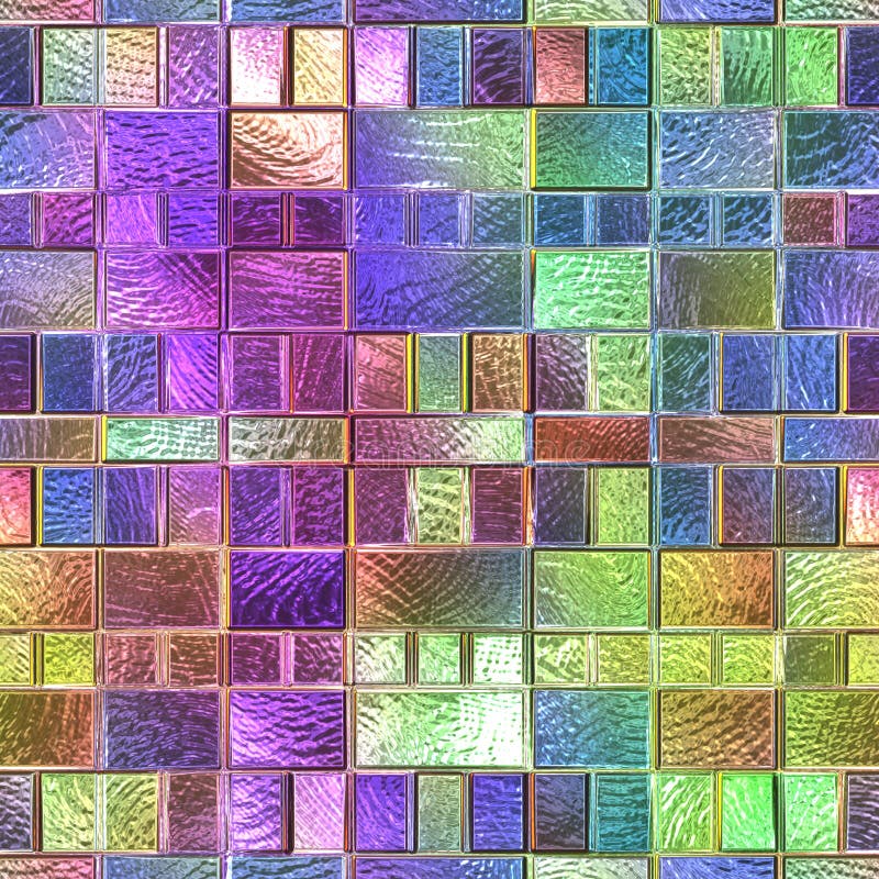 Stained Glass Seamless Texture with Geometric Pattern for Window ...