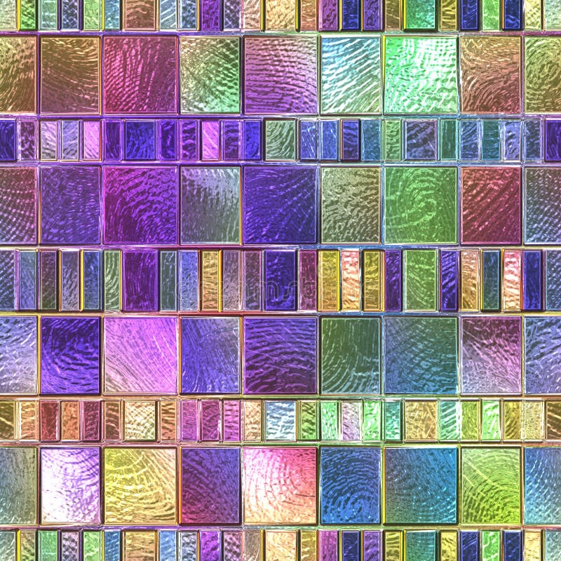 Stained Glass Seamless Texture with Geometric Pattern for Window ...