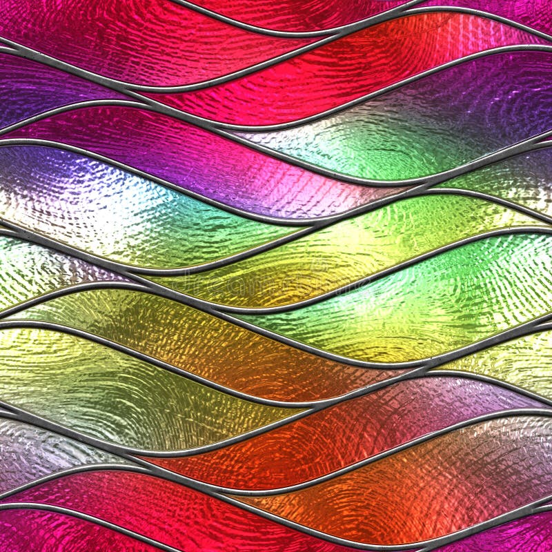 Stained Glass Seamless Texture with Geometric Square Pattern for Window ...