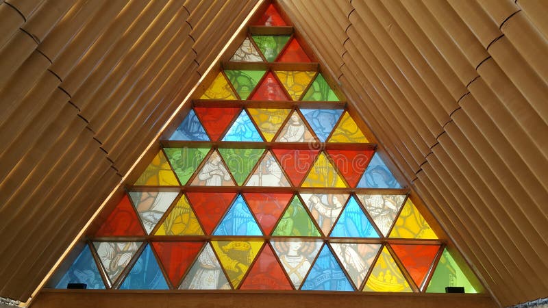 Stained Glass, Glass, Triangle, Window Picture. Image: 124418768