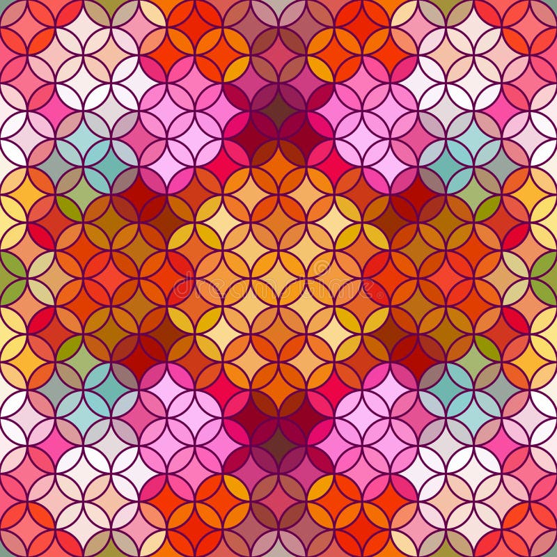 Stained Glass Vector Background. Beautiful Seamless Pattern. Stock ...