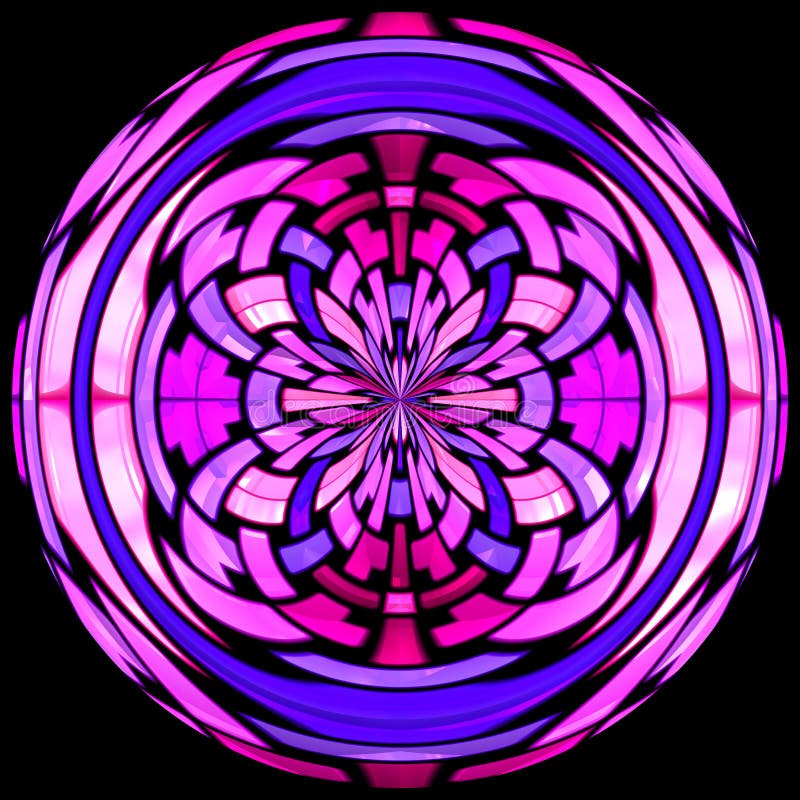 Stained Glass Vitrage with Abstract Pattern Stock Illustration ...