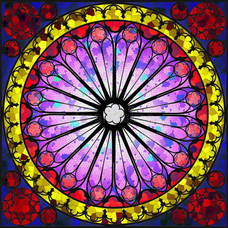 Stained glass window stock illustration. Illustration of glass - 23062720