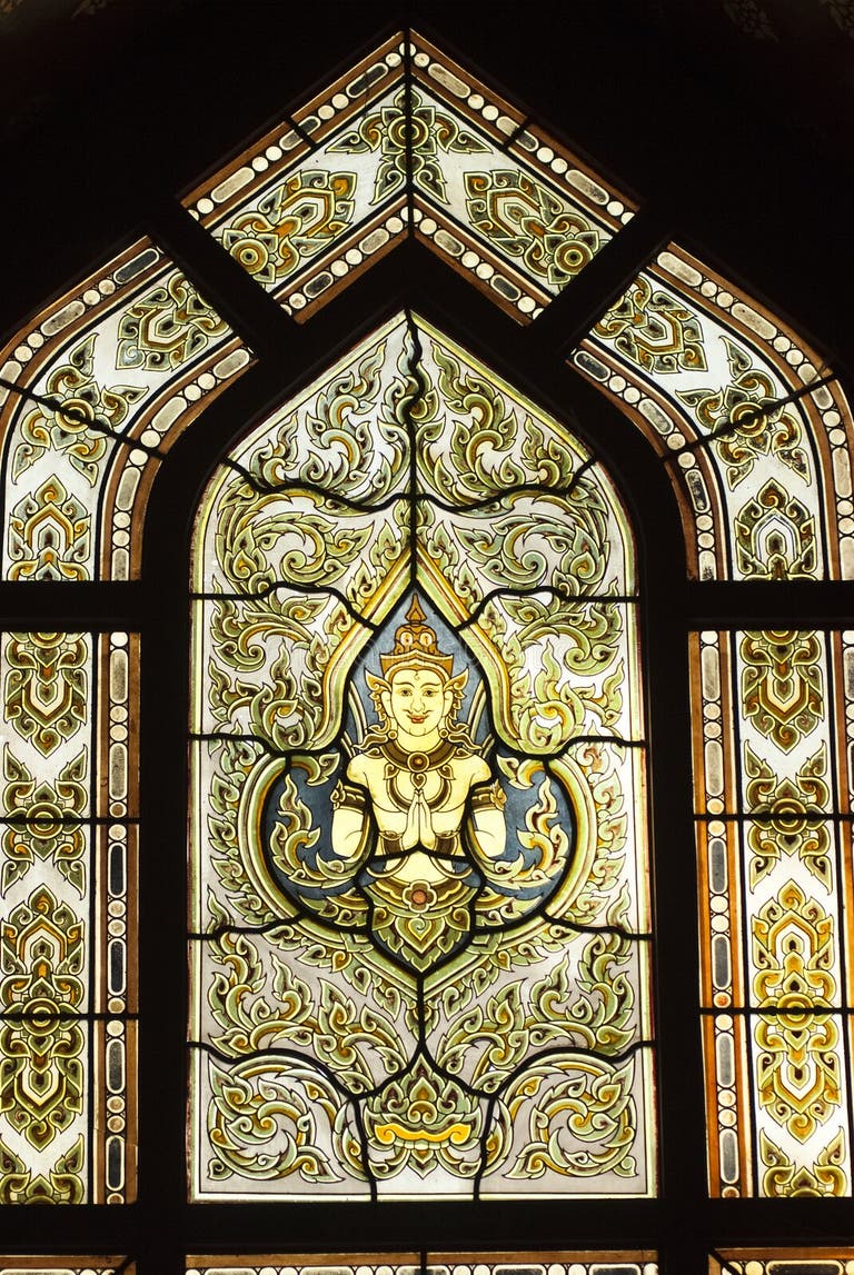 106 Stained Glass Window Thai Art Pattern Stock Photos - Free & Royalty ...