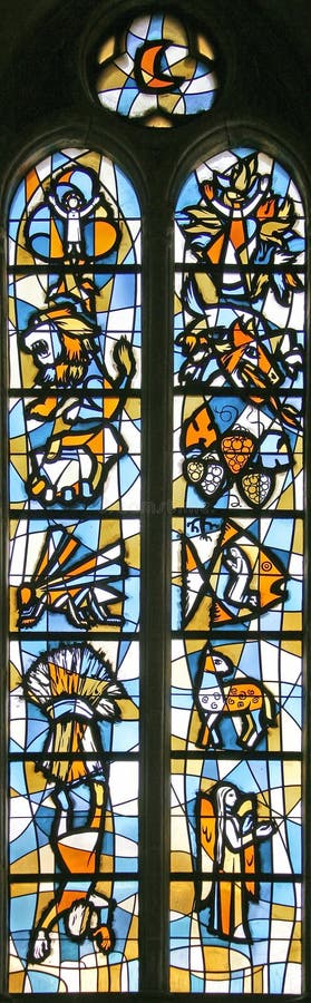 The "Pied Piper of Hameln" Stained Glass Window Inside of the Market ...