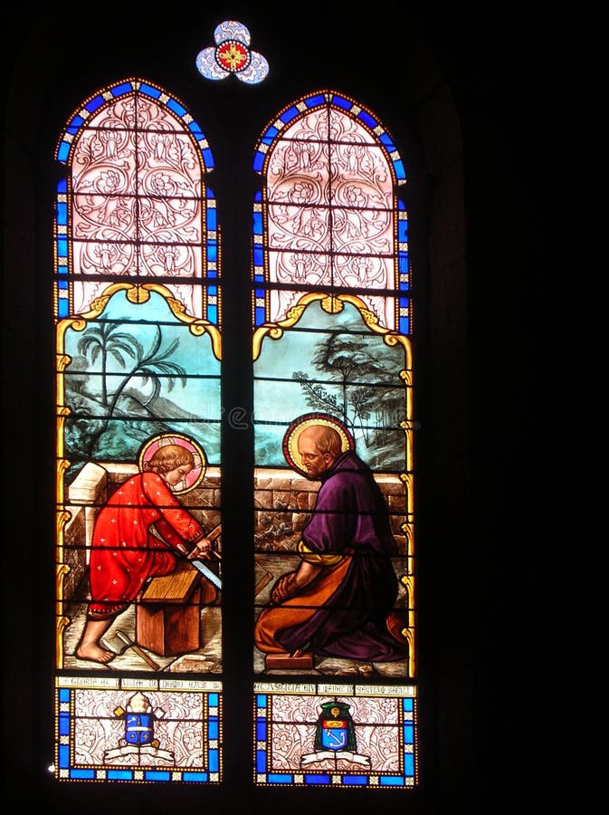 Stained glass window stock image. Image of arch, christianity - 5796767