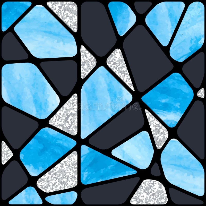 Abstract Stained-glass Window Mosaic Background, Vibrant Stained Glass ...