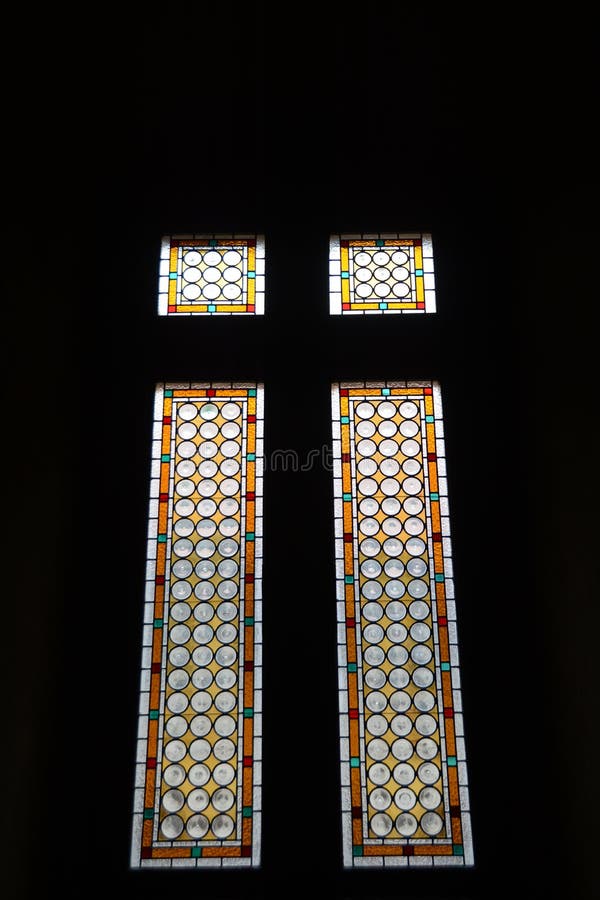 Stained Glass Window in a Castle Stock Photo - Image of design, europe ...