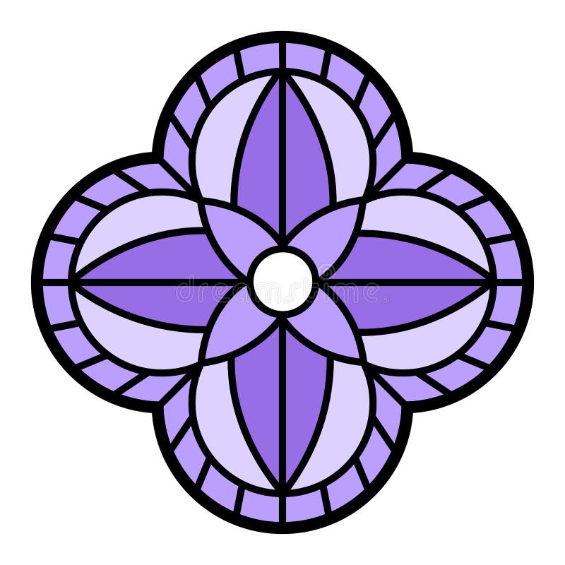 Stained Glass Window with Colored Piece. Decorative Mosaic Pattern ...