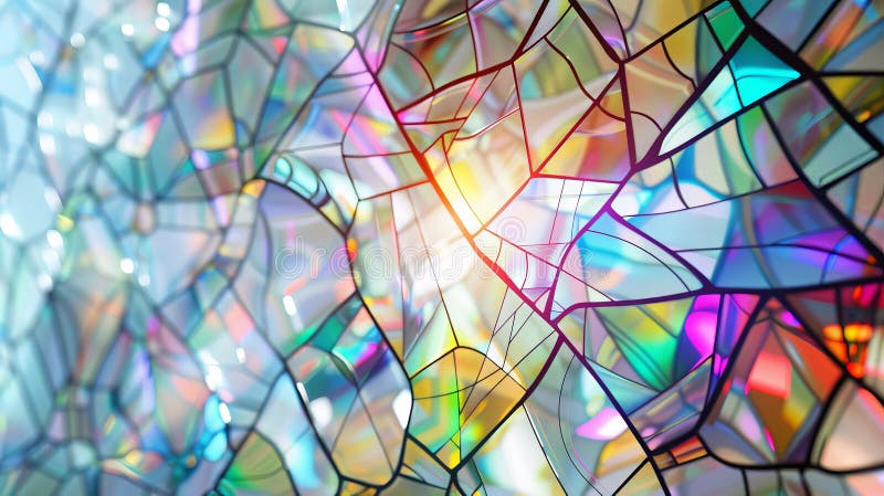 Stained Glass Window with Colorful Abstract Patterns Stock Image ...