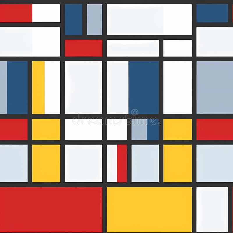 Colorful Rectangular Shapes with Black Border Stock Illustration ...