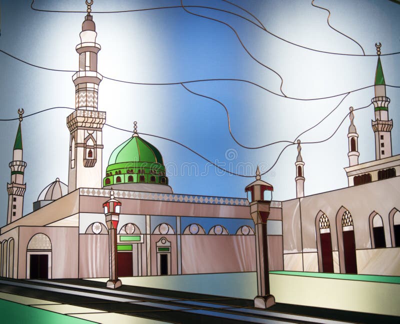 Stained-glass Window, First Ufa Cathedral Mosque. Stock Image - Image ...