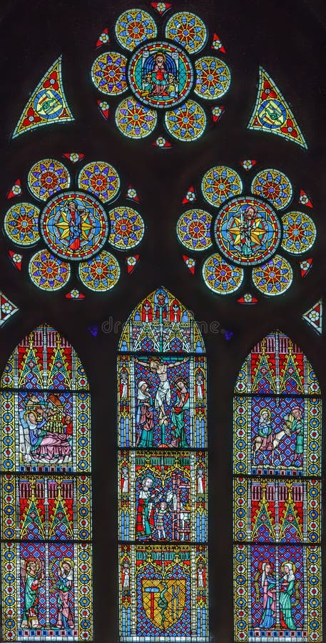 Stained-glass Window, Germany Stock Photo - Image of culture, europe ...